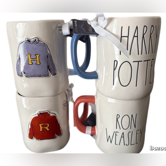 Rae Dunn | Dining | Rae Dunn Harry Potter Mug Set Harry Potter Ron ...